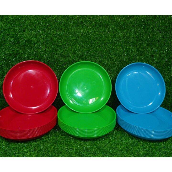 Stock No.6509 Plastic Round Colored Plate/Pinggan (Sold per dozen ...