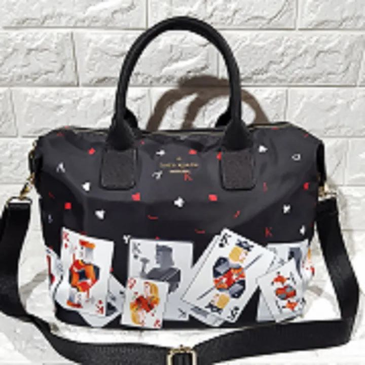 Original Kate Spade Lyla Digital Poker Print Classic Nylon Weekender ...