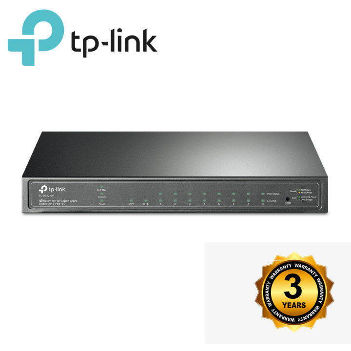 TP-Link 】TL-SG2210P, JetStream 10-Port Gigabit Smart Switch with 8-Port ...