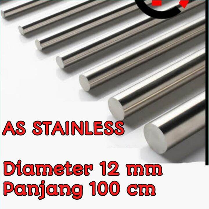 as stenlis 12 mm panjang 100 cm besi as stainless peralatan kapal dan ...