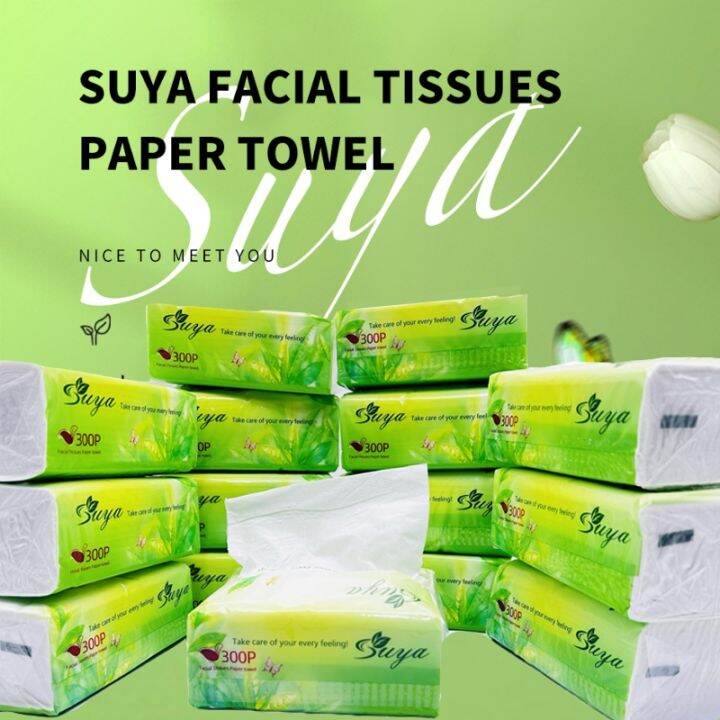 SUYA Organic green tea Facial Tissue Paper towel 4 ply | Lazada PH