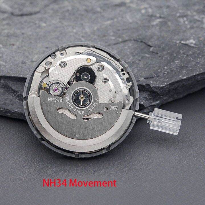Seiko NH34 Automatic Movement Fit GMT 24 Hours Hands Watch Replace ...