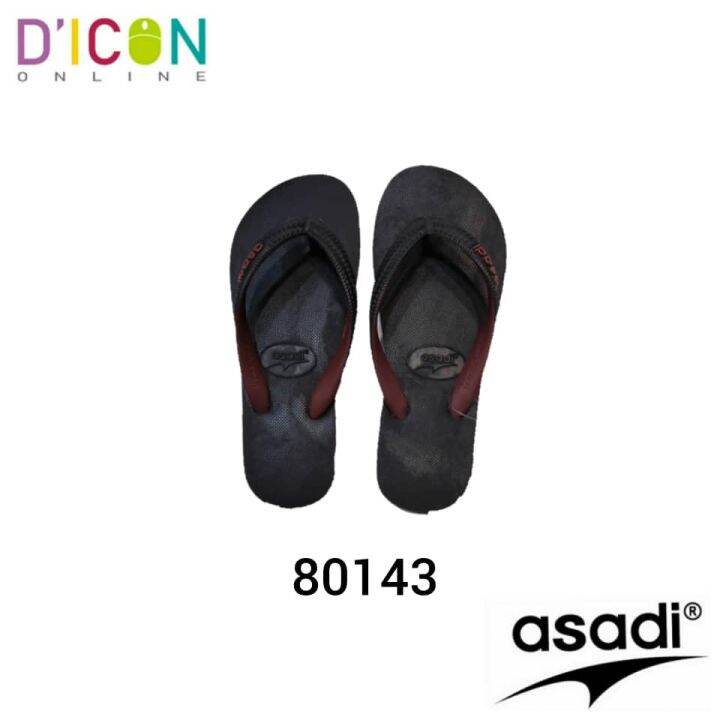 Original Asadi Men Slippers (80143 Black/Maroon） | Lazada