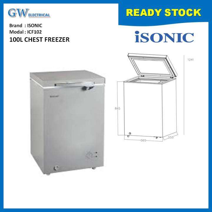 iSONIC ICF-102 100L Dual Function (Chiller/Freezer) Chest Freezer | Lazada