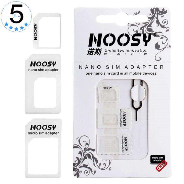 Noosy 3 In 1 Nano Micro Sim Card Adapter With Pin Colokan Sim Card ...