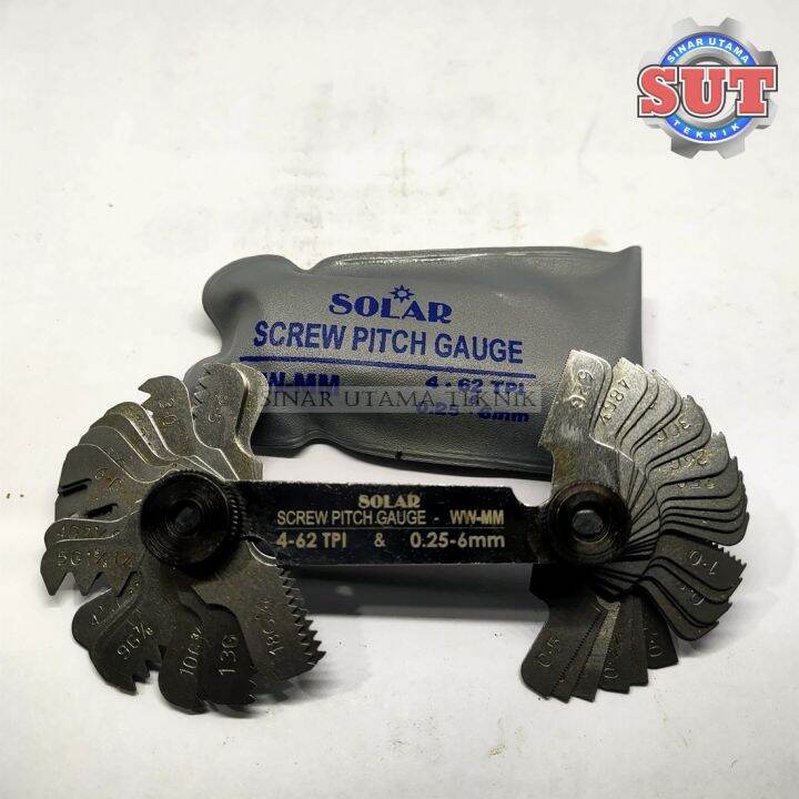 Screw picth gauge ( matric dan inchi ) Mal drat sisir drat PULER DRAT ...