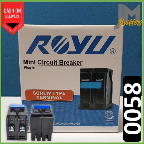 JM H-0058 | Royu Electric Circuit Breaker | Screw type Terminal Plug-in ...