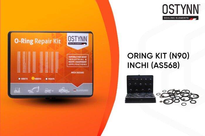 Oring Kit NBR90 OSTYNN O Ring Repair Karet Seal Set Box JIS / AS568 ...