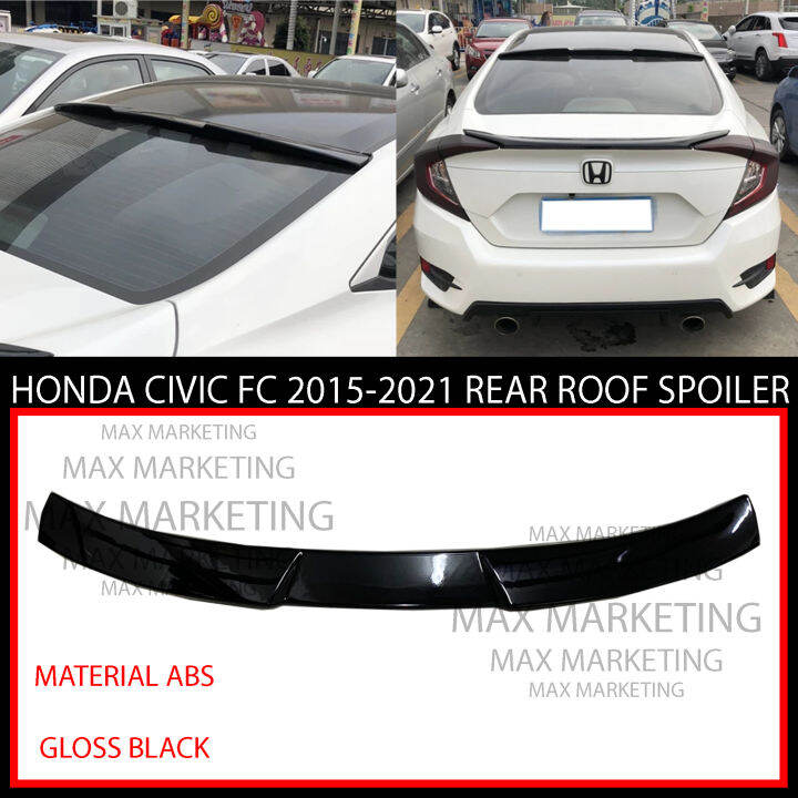 HONDA CIVIC FC FK7 2015-2021 V2 STYLE REAR ROOF SPOILER GLASS SPOILER ...