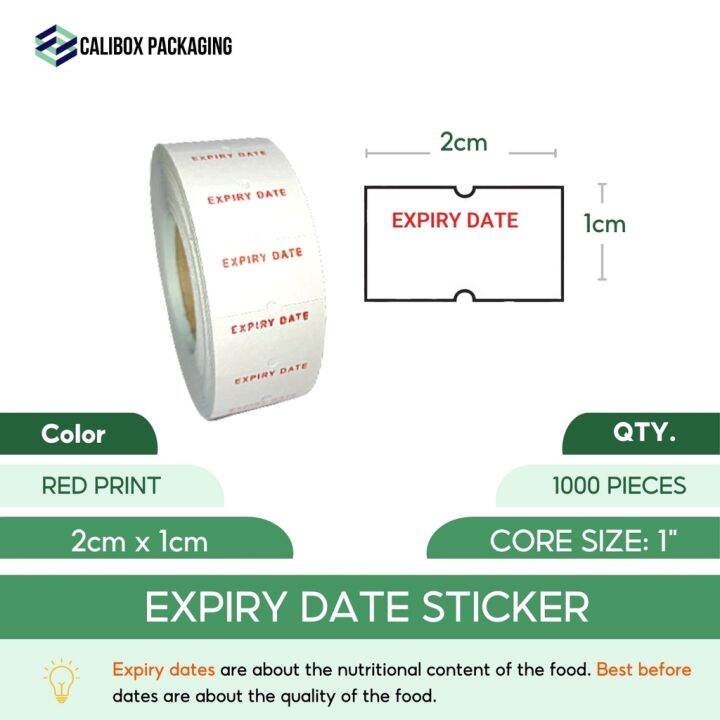 Calibox Packaging Price Tag Best Before Expiry Date Sticker Label ...