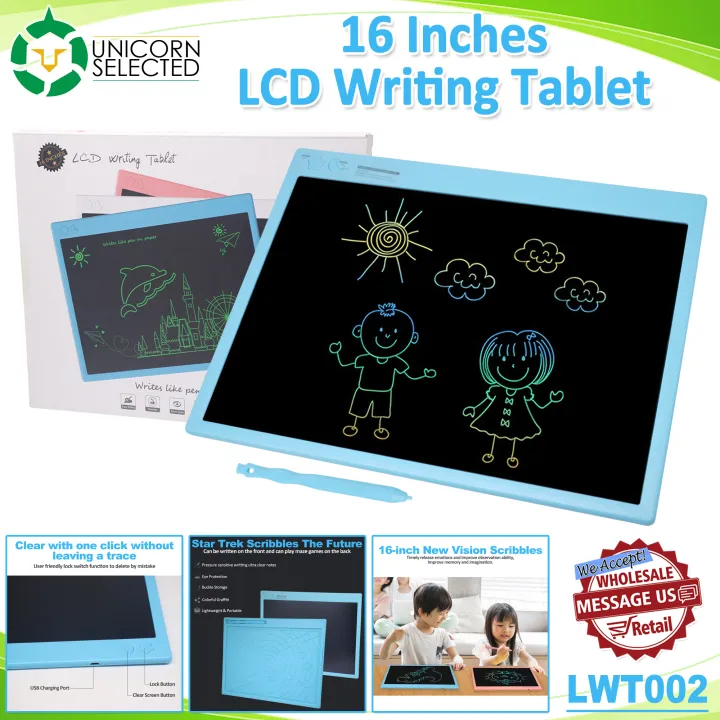 Unicorn Selected LTW002 16 Inches LCD Writing Tablet Rechargeable ...