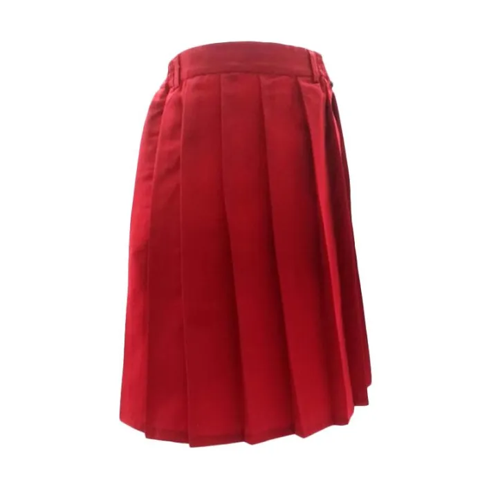 Rok Rempel Sekolah Sd Merah Pendek Seragam | Lazada Indonesia