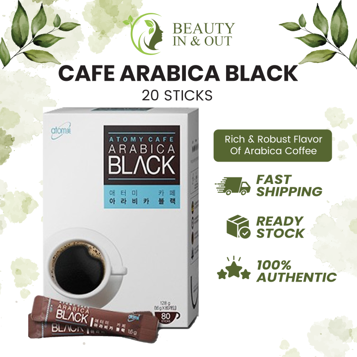 Atomy Cafe Arabica Black (20 Stick Bulk pack)艾多美阿拉比卡黑咖啡 20包散装 Instant ...