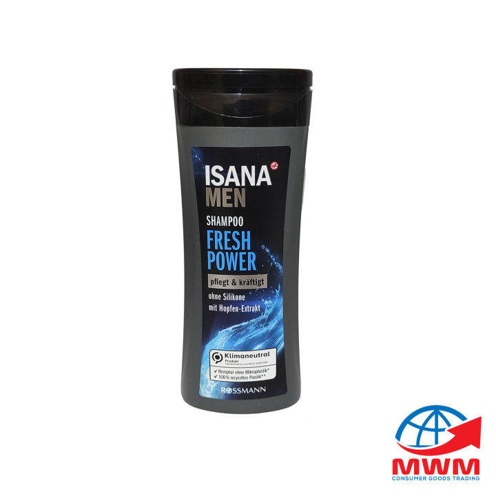 ISANA MEN SHAMPOO FRESH POWER 300 ML, NOURISHES & STRENGTHEN HAIR FROM ...