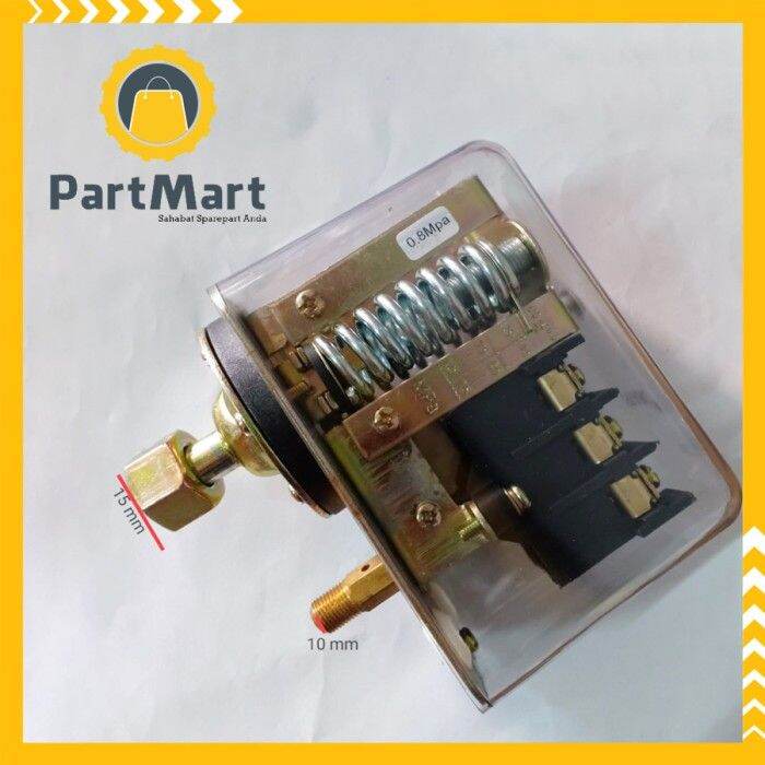 Otomatis / Pressure switch 8 bar 3 phase 380 V Kompressor Angin ...