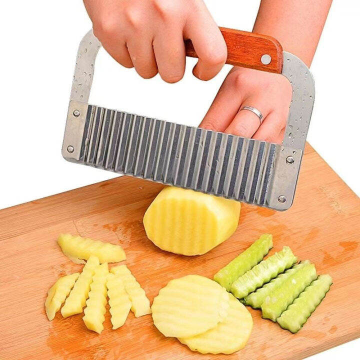 Wavy Cutter Potato Cucumber Carrot Waves Cutting Slicer Kitchen Wavy ...