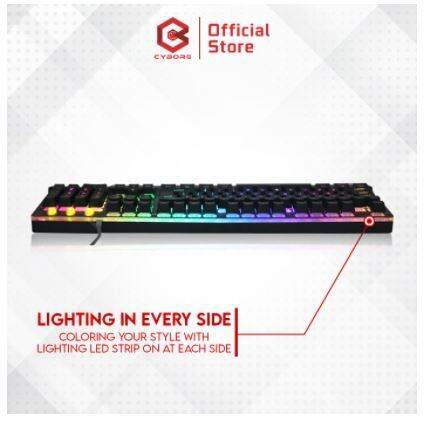 Keyboard gaming cyborg wired usb 2.0 membrane fullsize 104 keys rgb ...