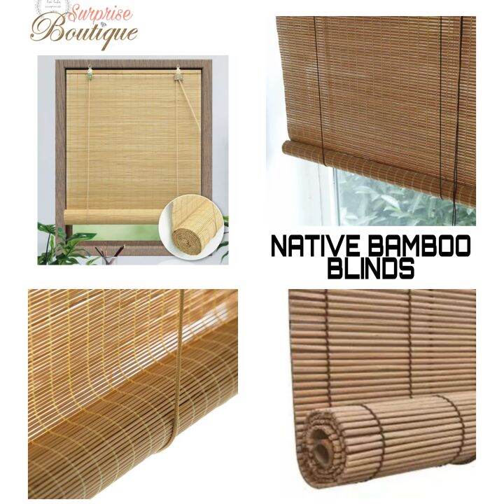 Native Real Bamboo Roll Up Window Blinds For Household Sun shading ...