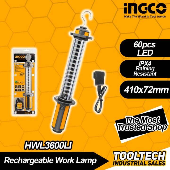 INGCO Rechargeable Work Lamp *TOOLTECH* | Lazada PH