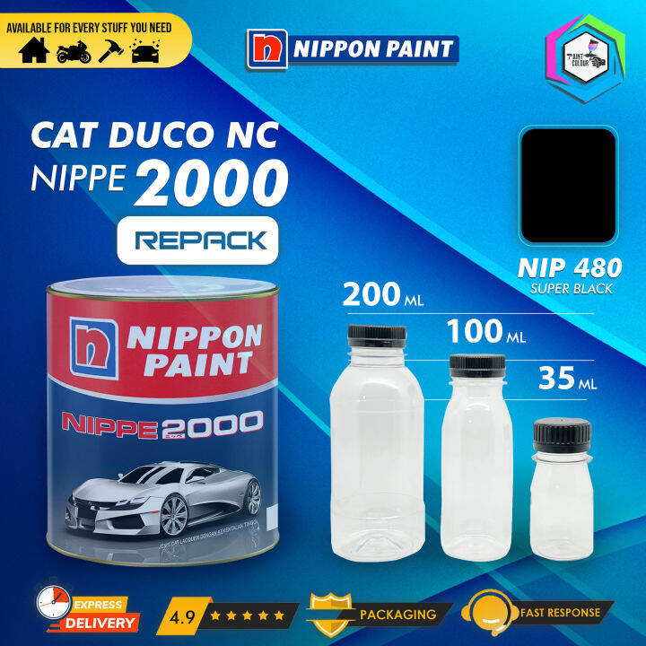 Cat Duco Nippon Paint Nippe 2000 - 480 Super Black | Lazada Indonesia