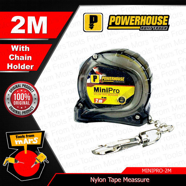 POWERHOUSE Mini Pro Nylon Tape Measure 2M PHHT •TOOLS FROM MARS ...
