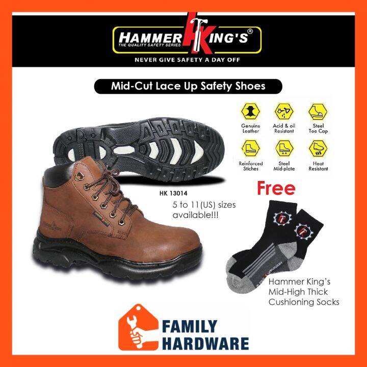 HAMMERKING HAMMER KING Hammer King’s HK13014 HK 13014 Mid-cut Lace-up ...