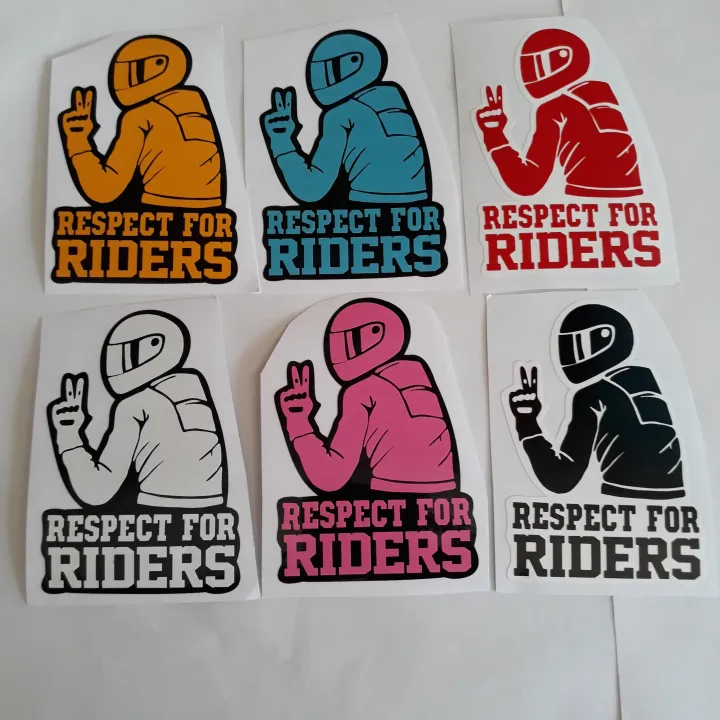 Respect for Riders Sticker Decal in 6 Color Variants | Lazada PH