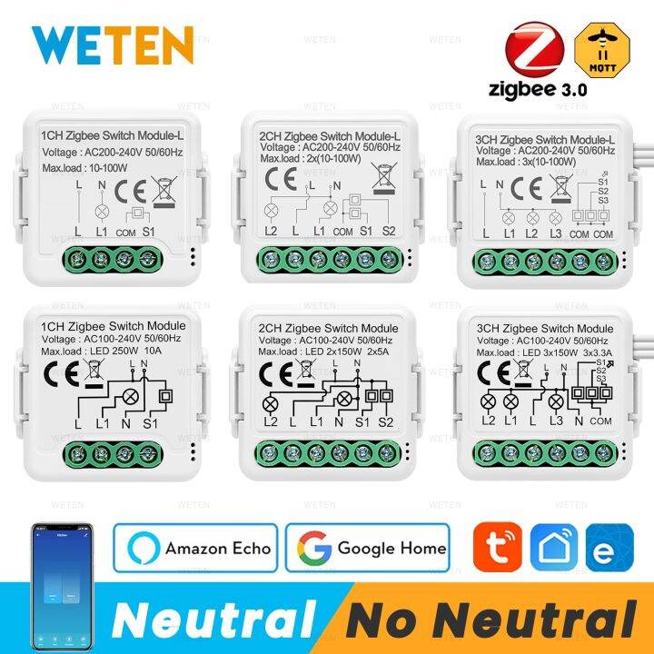 【CW】 Zigbee Module Neutral Support Tuya eWeLink SmartThings Zigbee2mqtt ...