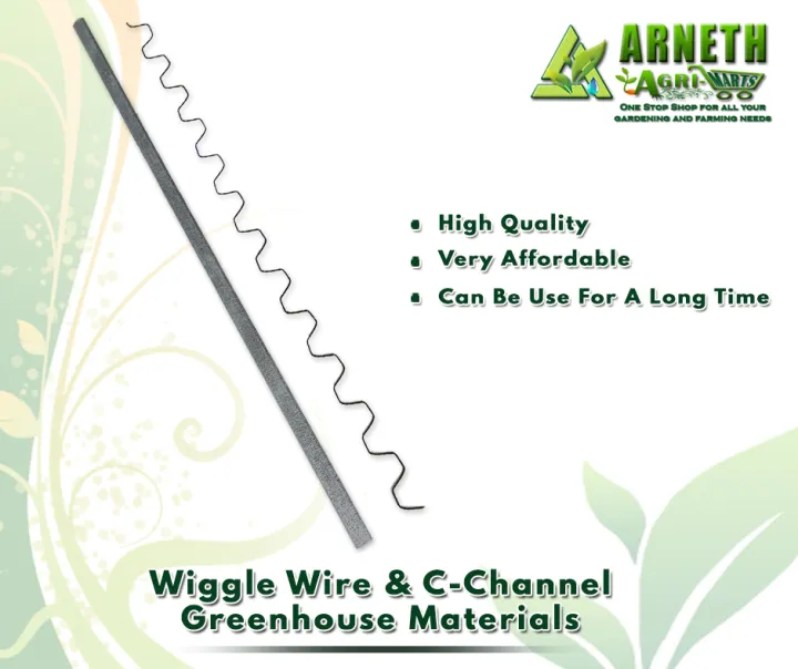 GREENHOUSE LOCK / C CHANNEL AND WIGGLE (zigzag) WIRE 1 METERS LONG ...