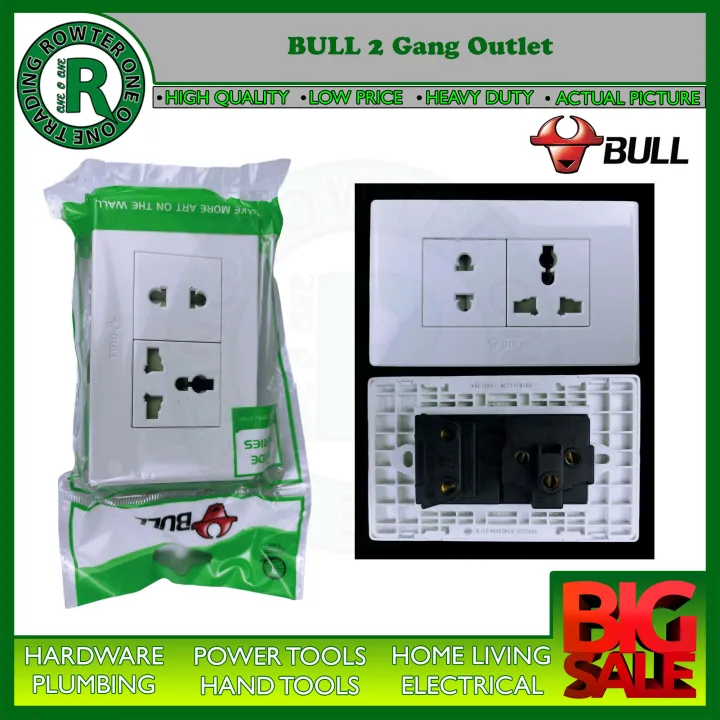 BULL 2 Gang Outlet Wide Series High Quality | Lazada PH