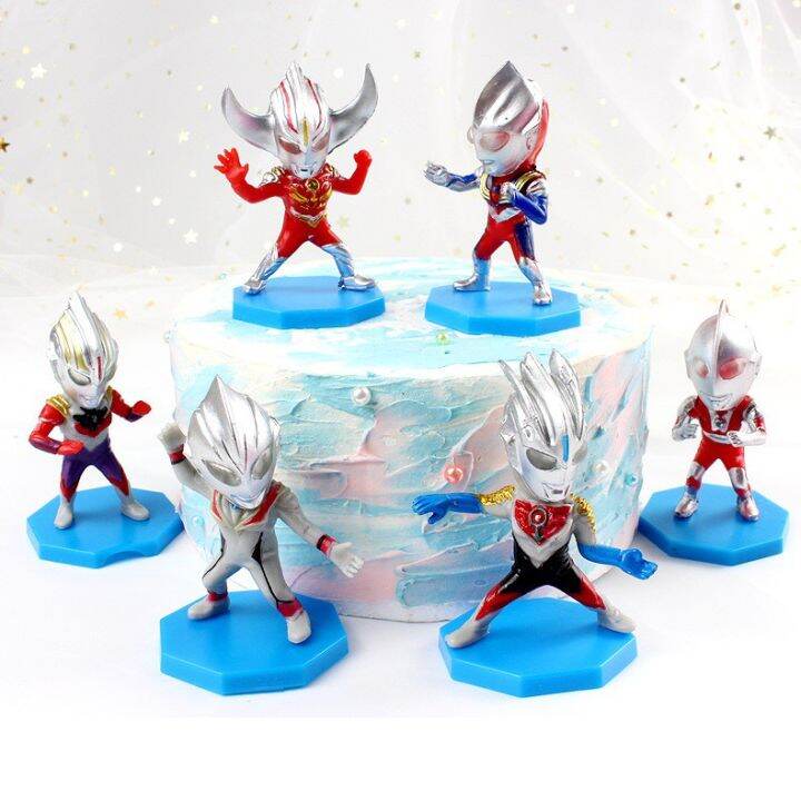 [READY STOCK]6 pcs Ultraman Cake Decoration Cake Topper Figurine Doll ...