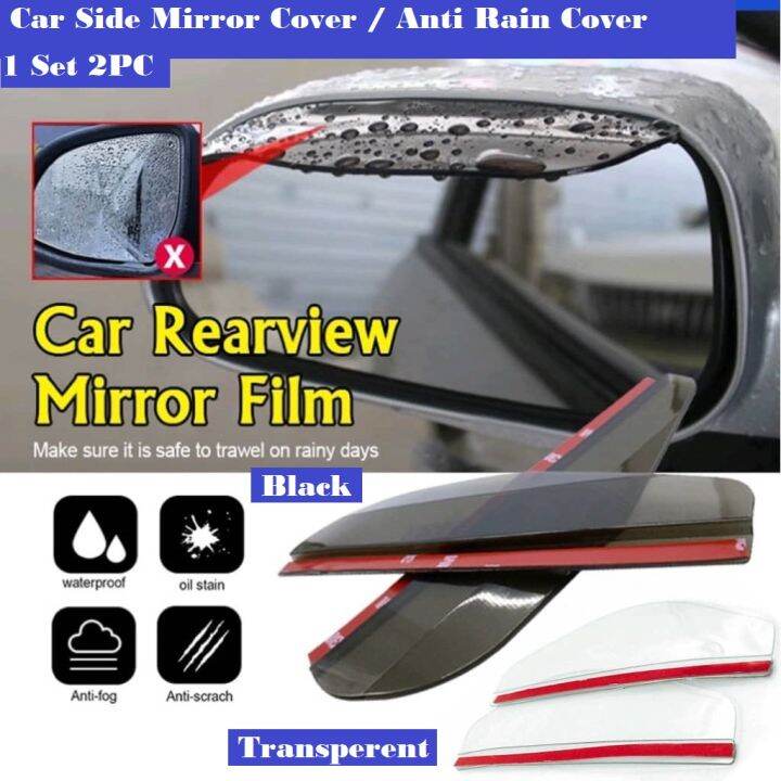 2PC Car Side Mirror Rain Visor Car Side Rear View Mirror Cover Exterior ...