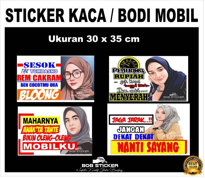 Sticker mobil, Stiker Kata Kata keren, sticker kata kata, stiker kaca ...