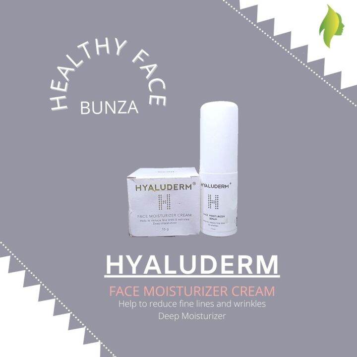 HYALUDERM FACE MOISTURIZER CREAM AND SERUM | HEALTHY FACE BUNZA 100% ...