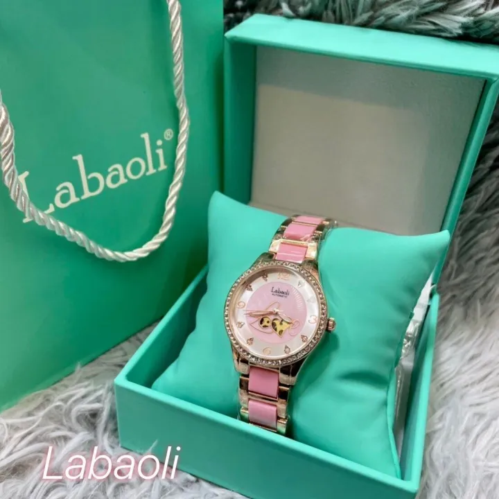 Labaoli นาฬิกาแท้ กันน้ำ รุ่น Automatic แถมฟรีกล่องหมอน+ผ้าเช็ด+เซ็ตเวลา | Lazada.co.th