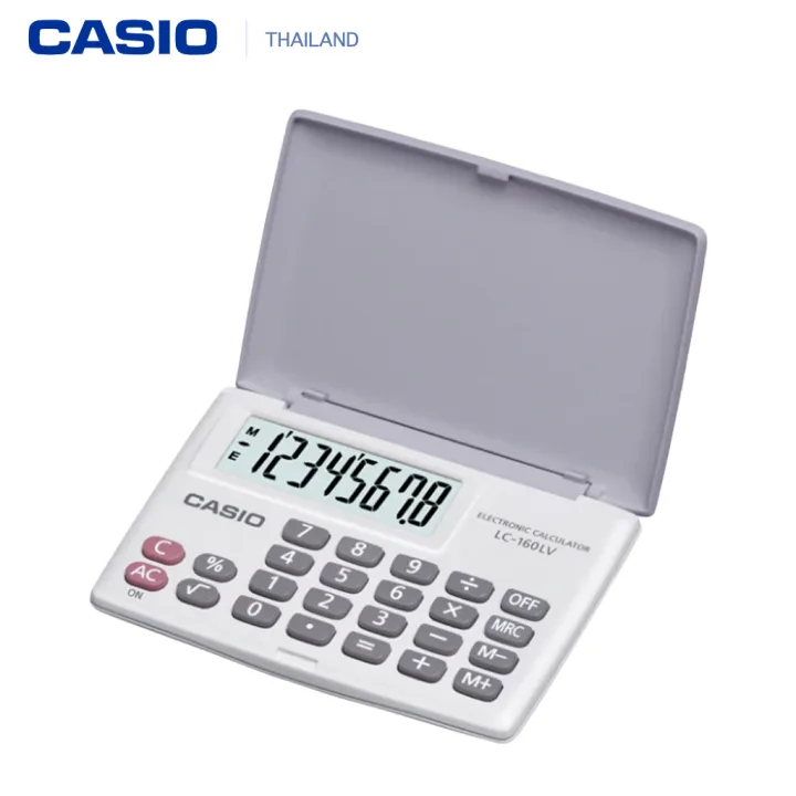 ขายดี-ดี Casio เครื่องคิดเลขพกพา มีฝาปิด ขนาดเล็ก ของแท้ 100% รุ่น LC ...
