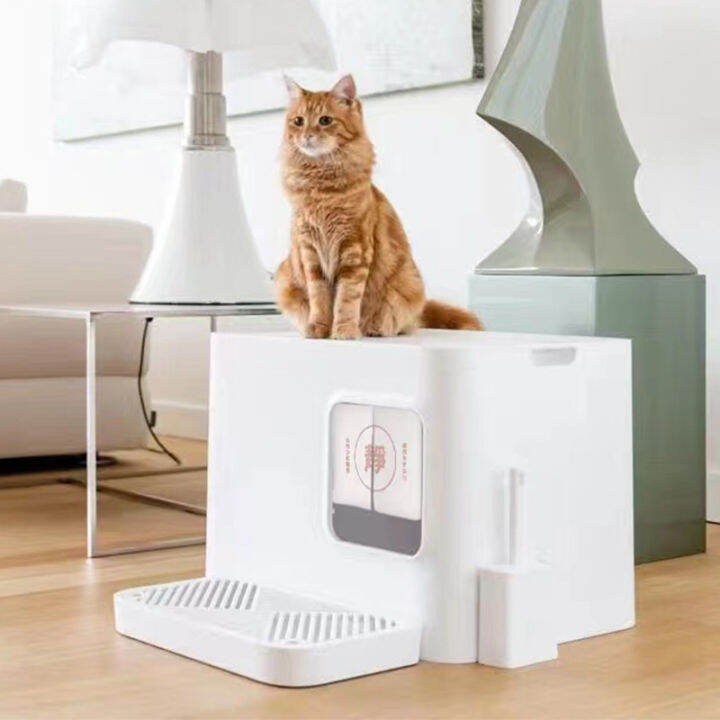 Cube Sugar Litter Box Fully Enclosed Cat Toilet Large Corridor Type ...