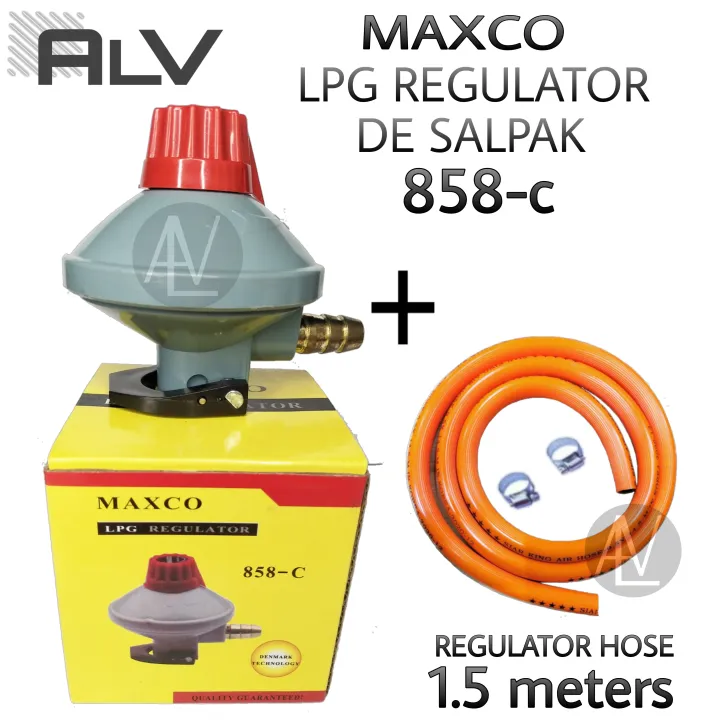 LPG Regulator MAXCO 858-C with Universal Rubber Hose 1.5 meter High ...