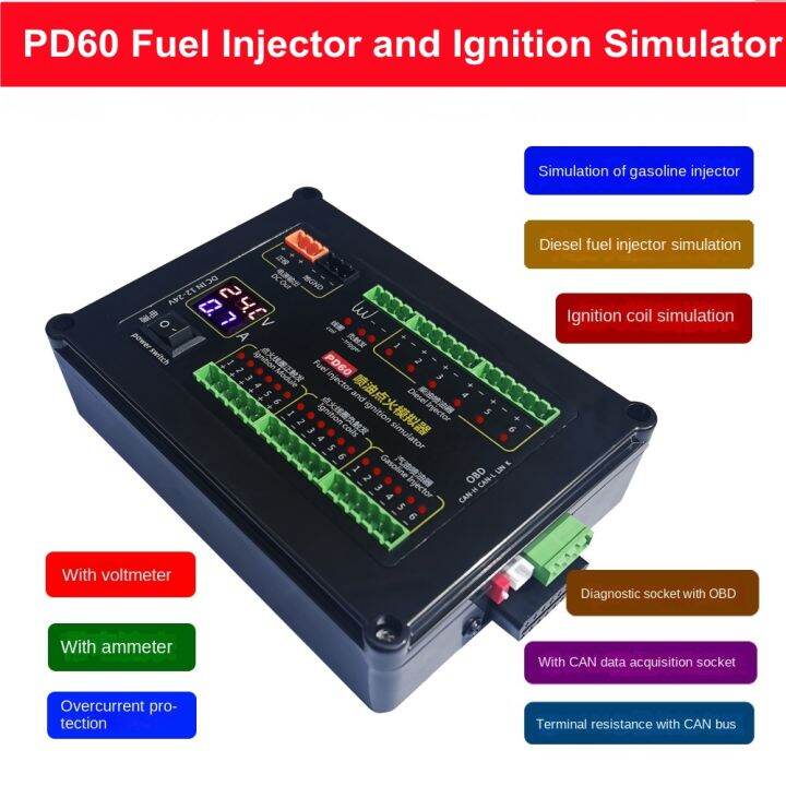 PD60 Auto Injector Fuel Injection Ignition Simulator Gasoline and Diesel Vehicle Car Computer ...