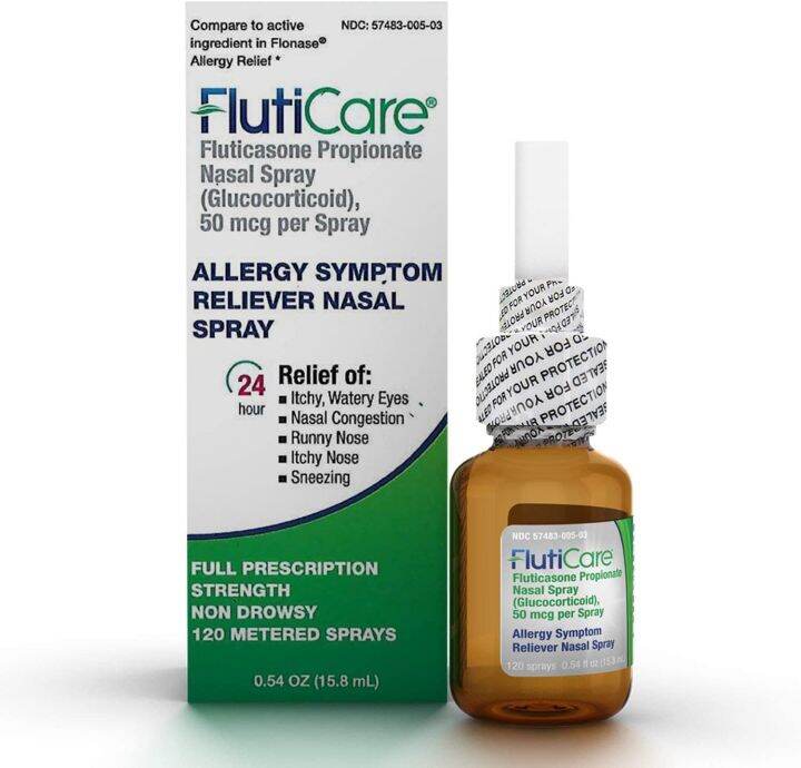 EXPIRY 09/2023 FlutiCare Allergy Symptom Reliever Nasal Spray, 120 ...