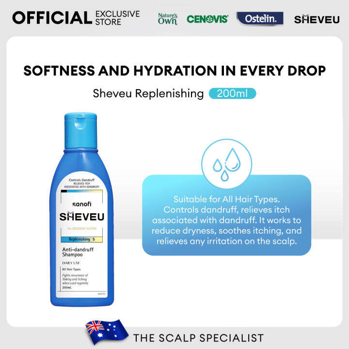 Sheveu Replenishing Anti-Dandruff Shampoo 200ml - For All Hair Types ...