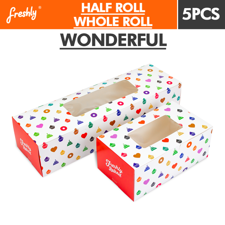 Cake Box - Whole Roll / Half Roll Cake Box - Wonderful - 5 pcs | Lazada PH