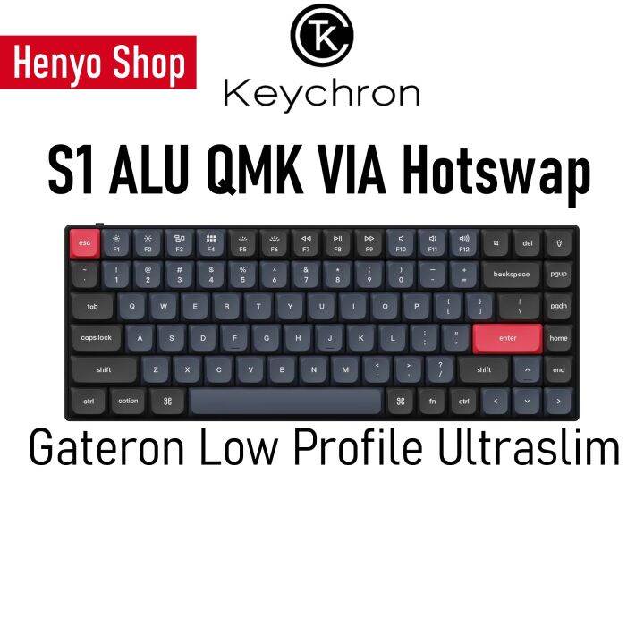 Keychron S1 RGB QMK Mechanical Keyboard HotSwap 84-keys 75% ANSI Layout ...