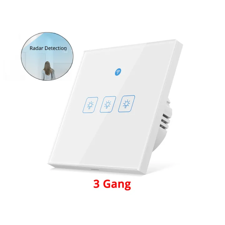 Woolley Radar Sensor Wall Switch WiFi Smart Touch Panel with Motion ...