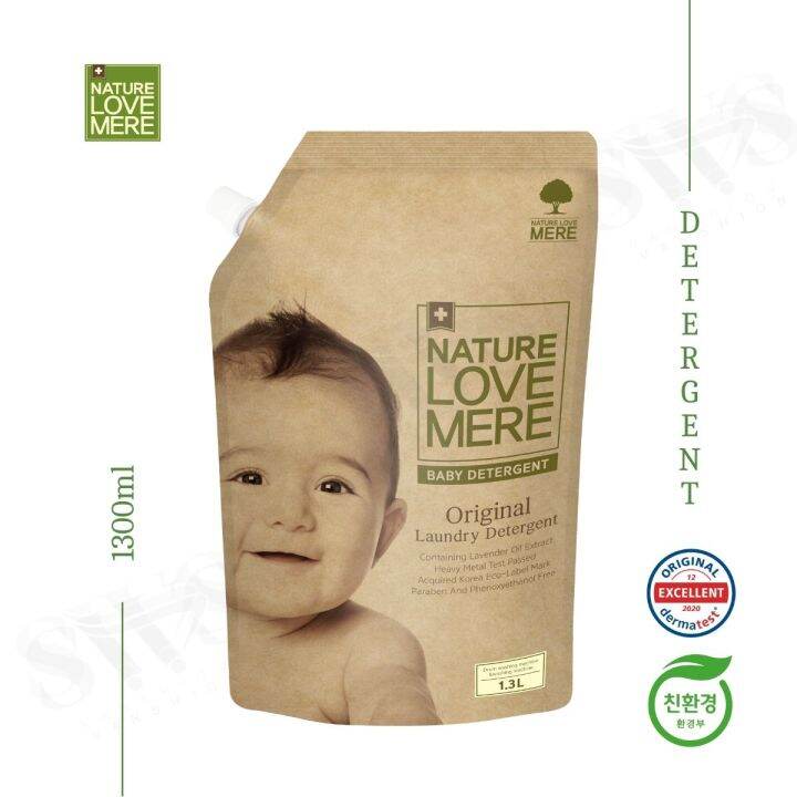 Nature Love Mere Original Baby Laundry Detergent Refill Pack (1300ml ...