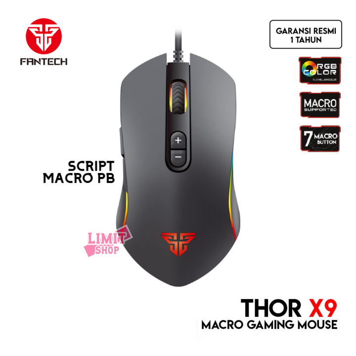 Fantech X9 THOR Mouse Gaming Macro RGB 7D Programmable 4800 DPI 10 ...