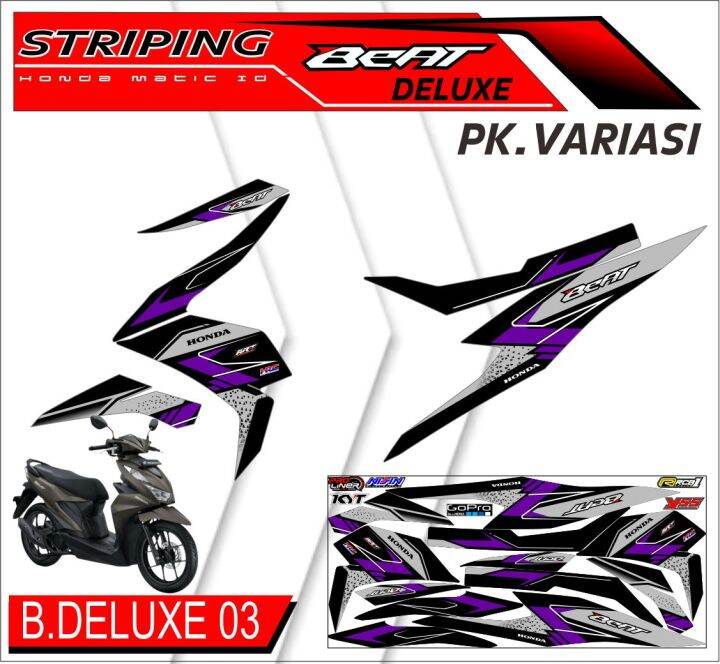 Striping Beat Deluxe - Sticker Striping List Variasi Motor Beat Deluxe ...