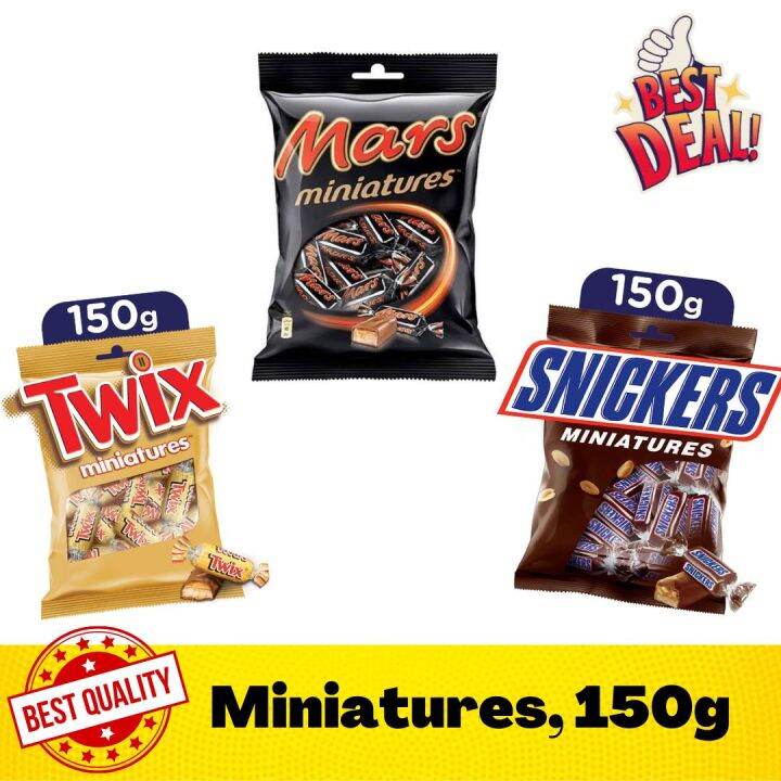 Snickers,Mars,Twix miniature, 150g | Lazada PH