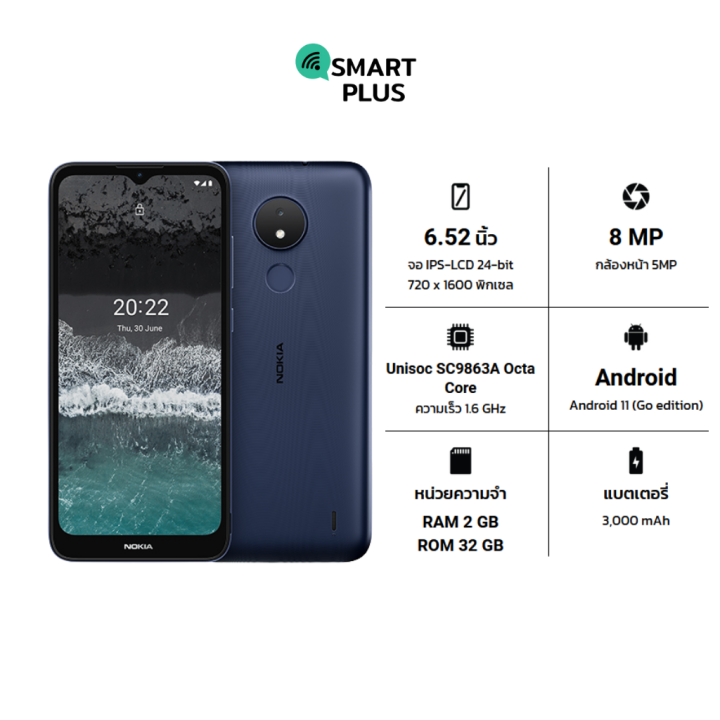 [SmartPlus] NOKIA C21 4G รับประกันศูนย์ 1ปี [ RAM2 ROM32 จอ6.52นิ้ว ...