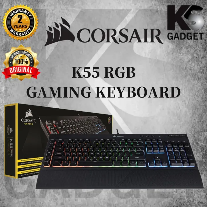 [READY STOCK]Corsair K55 RGB Wired Full Size Gaming Keyboard CH-9206015 ...
